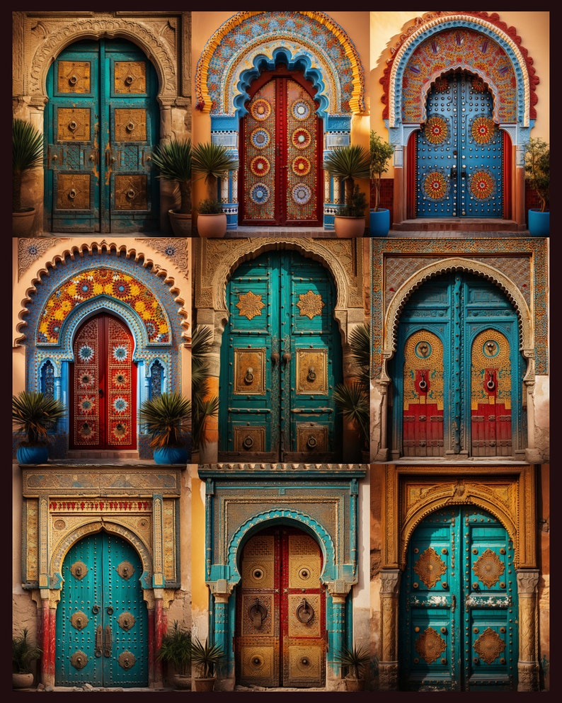 Set 9 Posters Portes Du Maroc Collection 9 Posters Du Maroc Morocco ...