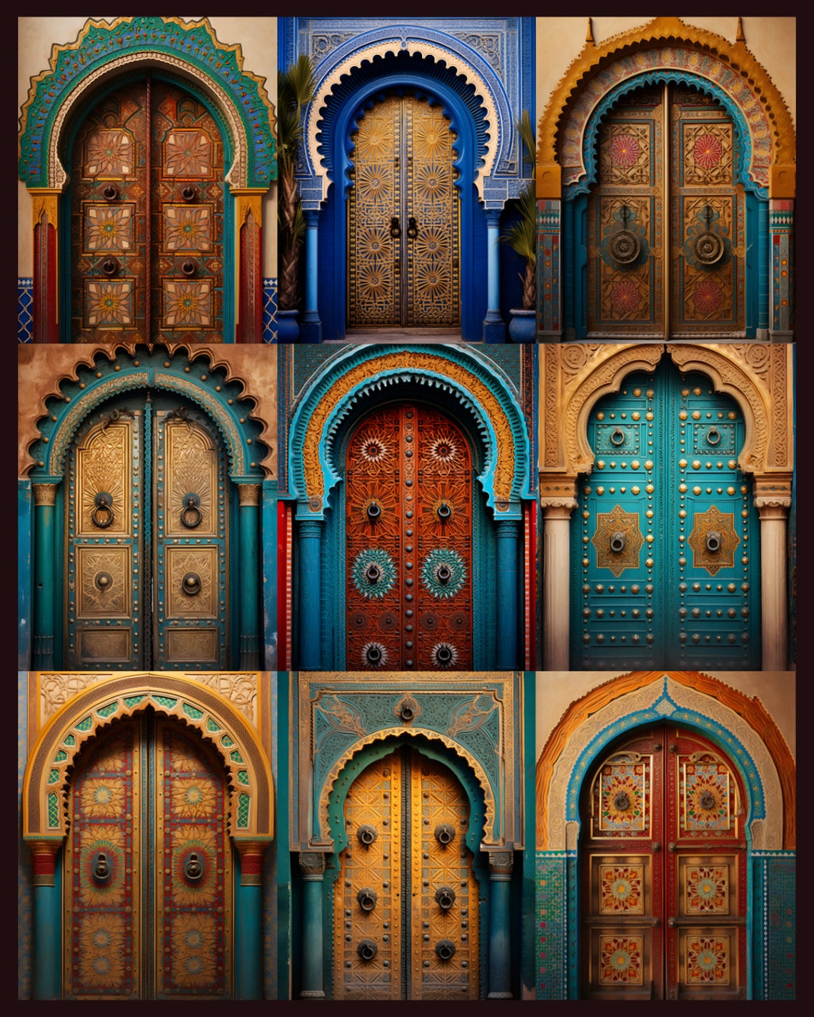Set 9 Posters Portes Du Maroc Collection 9 Posters Du Maroc Morocco ...
