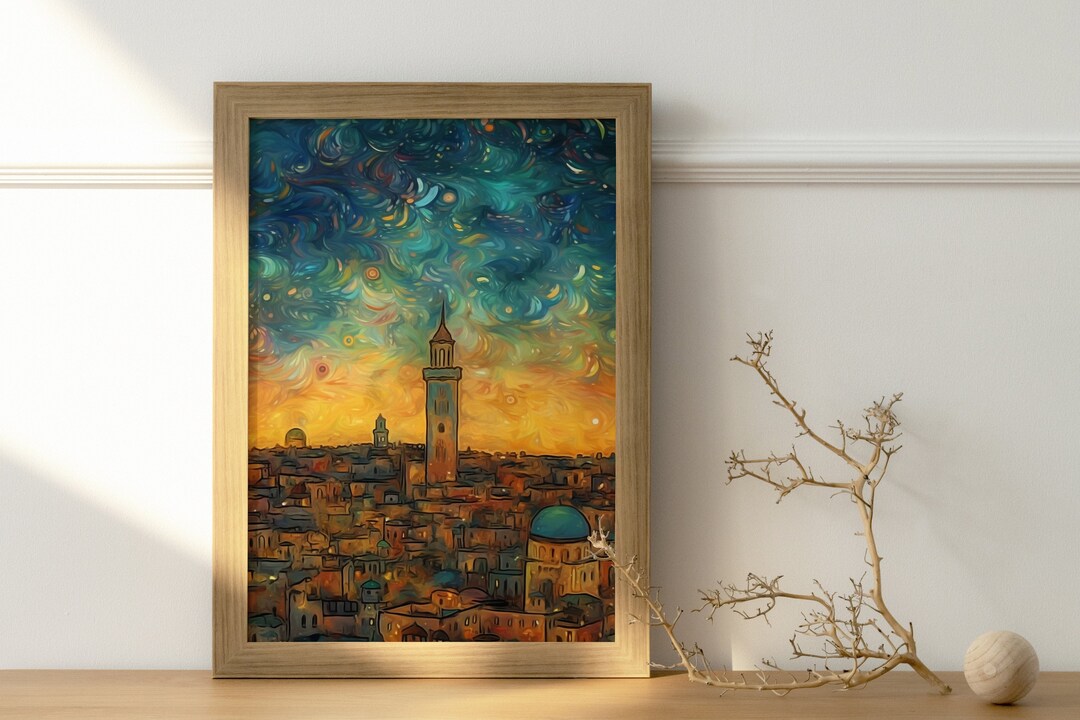 Painting of Morocco Casablanca Painting Morocco Poster-art Mural Maroc ...