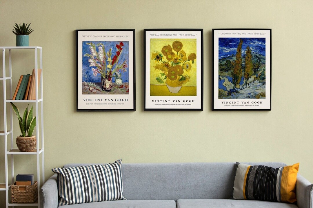 Set 3 Art Posters Van Gogh Poster Van Gogh Painting Flowers Van Gogh ...