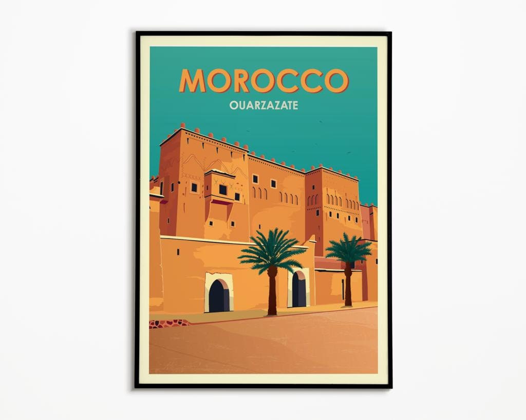 Set of 3 Posters of Morocco Collection of 3 Vintage Morocco Posters ...