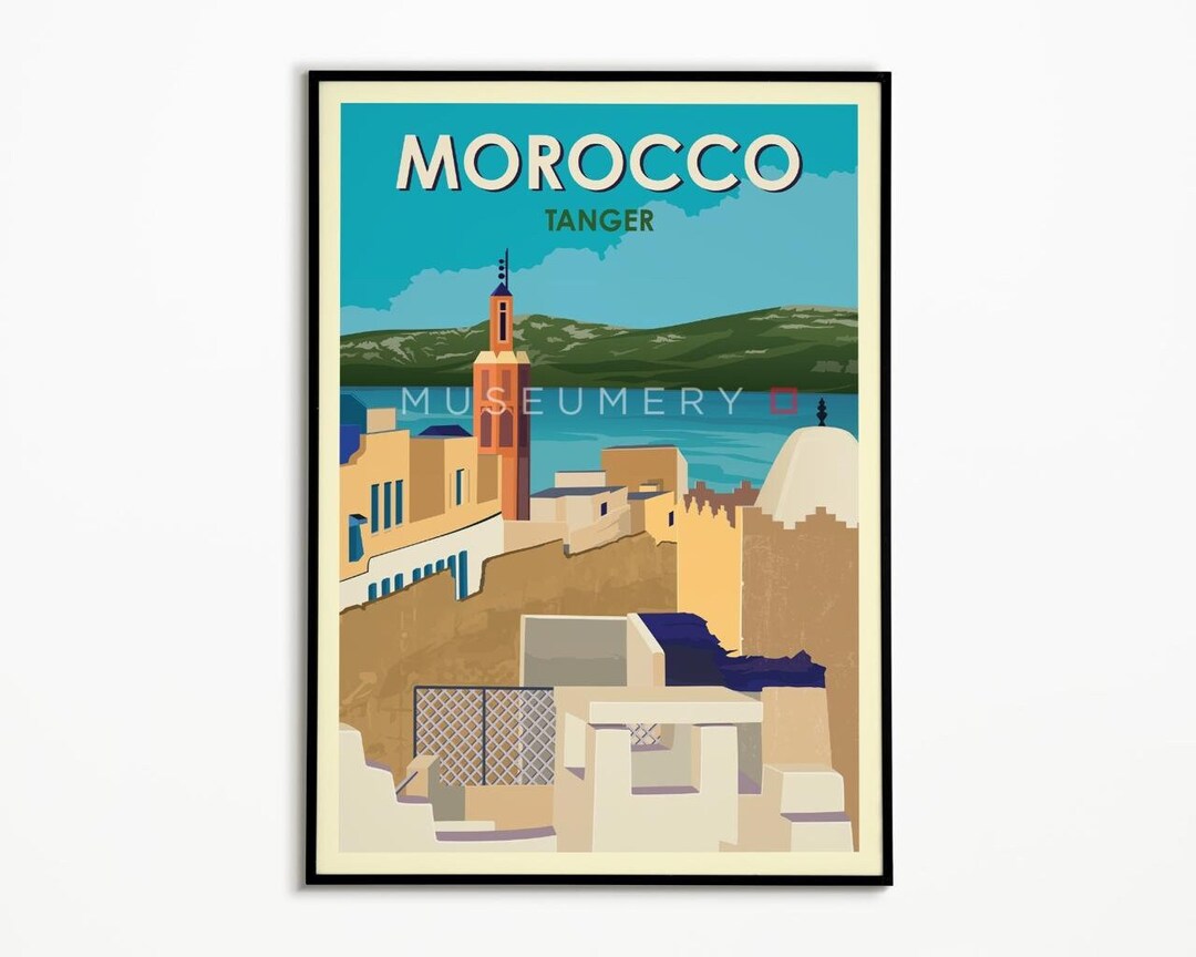 Poster of Tangier poster of Morocco Morocco Wall Art Illustration ...
