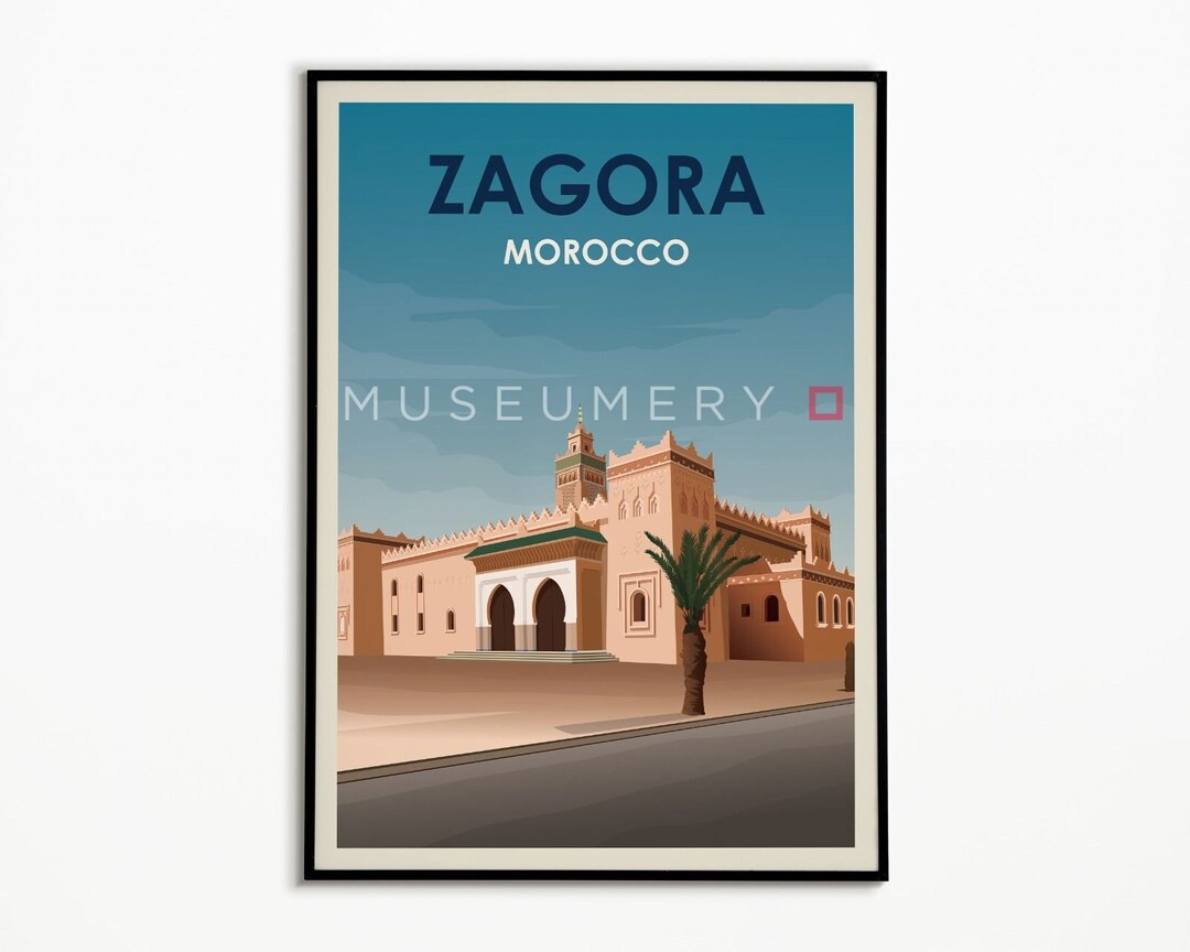Morocco Poster Vintage Morocco Poster Morocco Print Zagora Poster ...