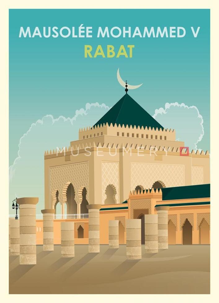 Rabat Poster Morocco Poster Morocco Wall Art Rabat Illustration, Rabat ...