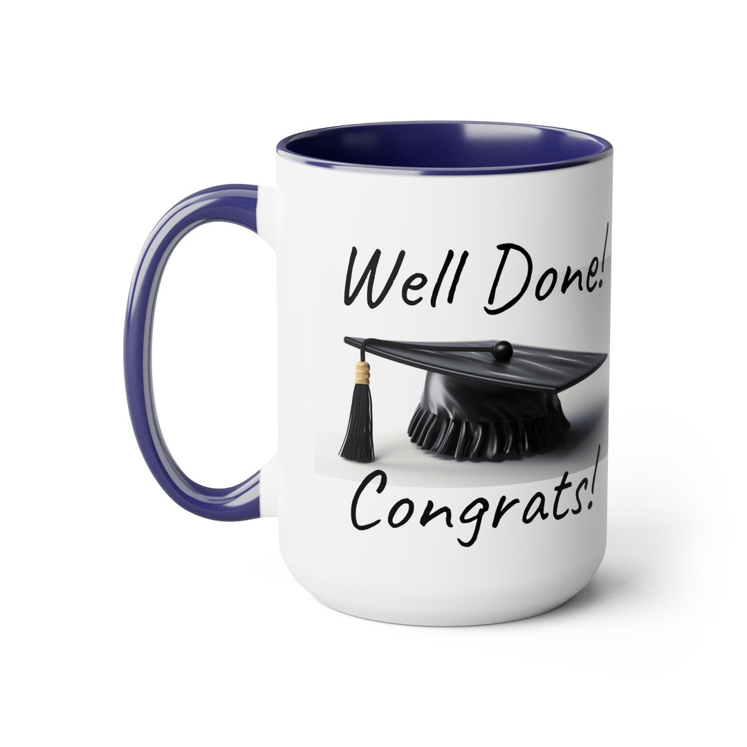 Well Done! Congrats! #1 on Two-tone Coffee Mugs, 15oz - Etsy