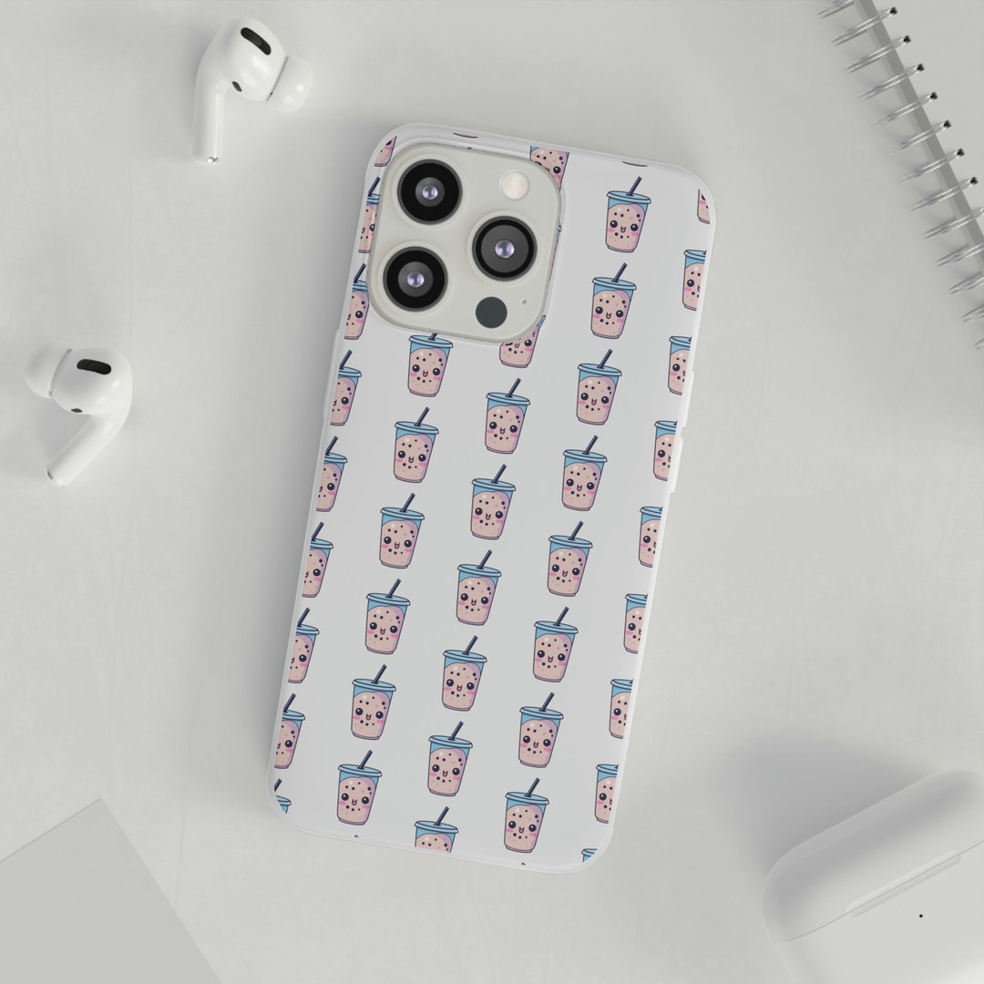 Cute Kawaii Bubble Tea Flexible Phone Case Cute Phone Case Kawaii ...