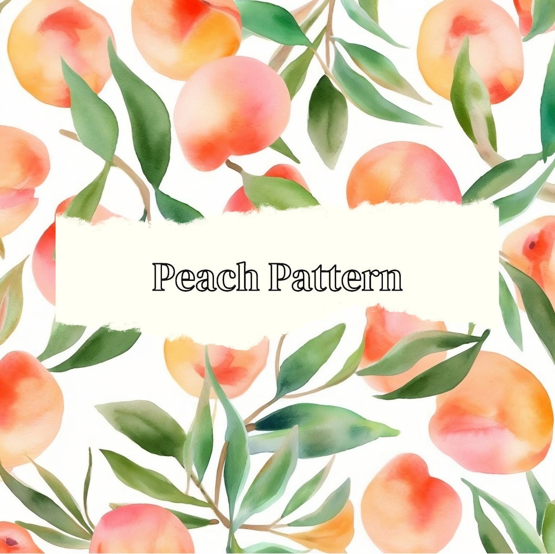 Sweet Peach Delights - Seamless Pattern Design for Digital Download ...