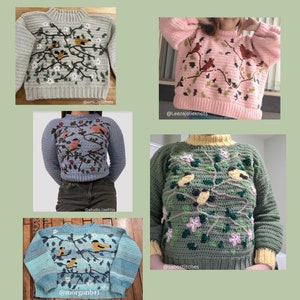 Maud Lewis Crochet Sweater Pattern Collection (oxen in Spring, Three ...
