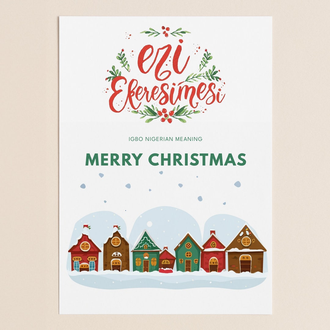 Ezi Ekeresimesi Igbo Nigerian Merry Christmas Greeting Card - Etsy