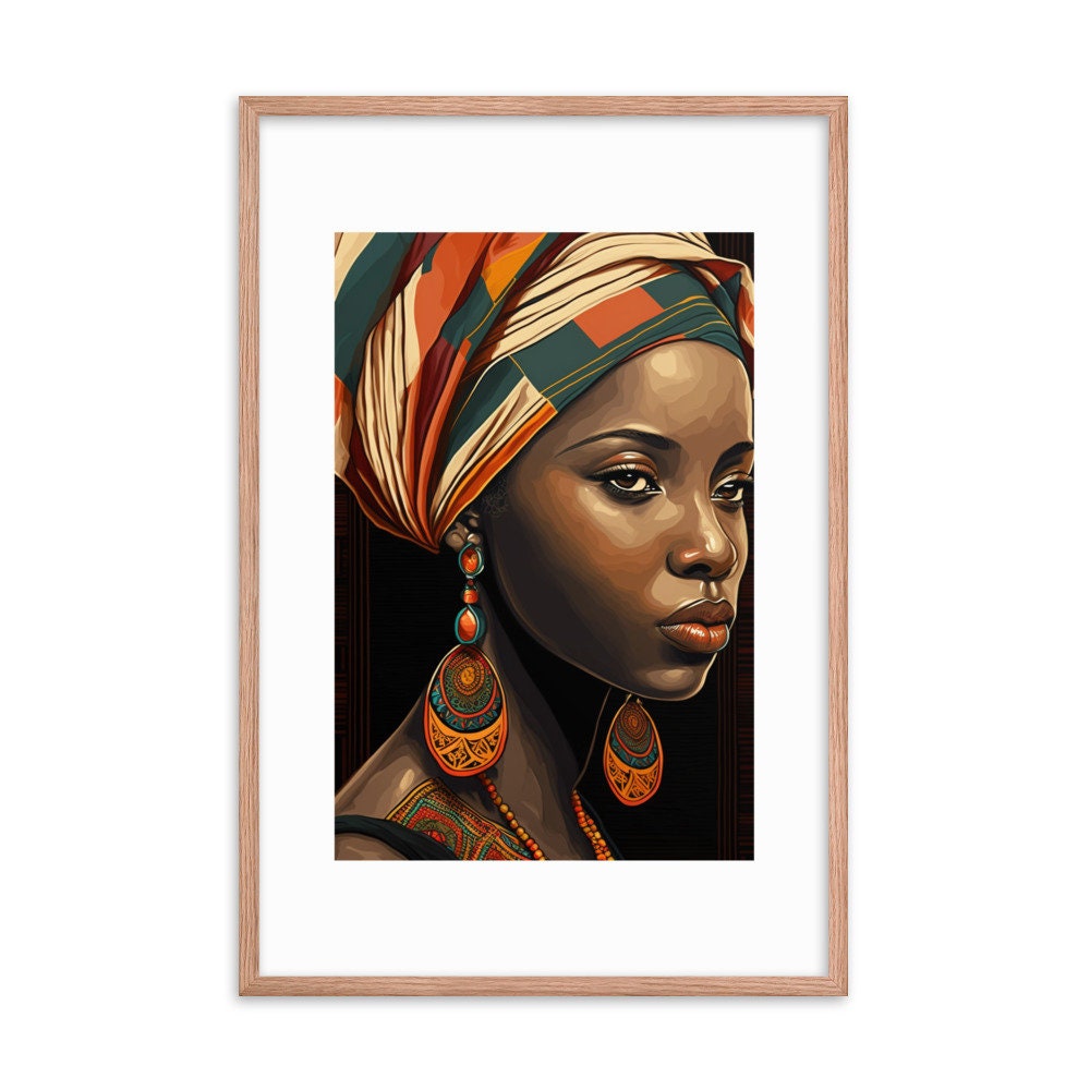 African Woman Wall Art People Abstract Wall Art Colorful Wall Art
