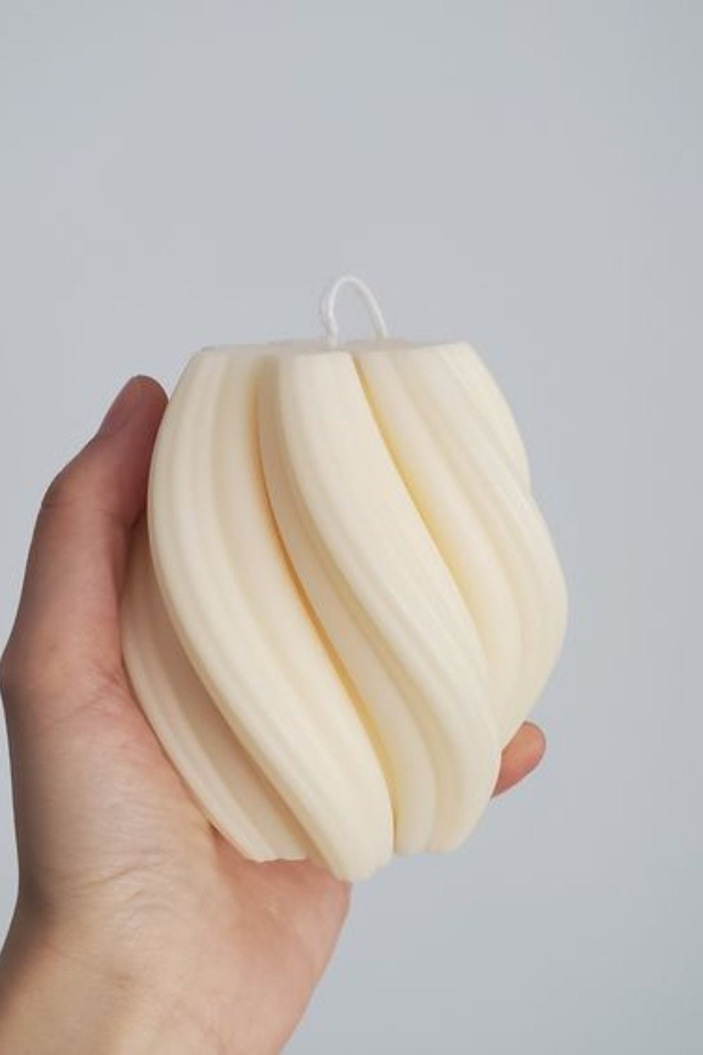 Swirl Candle Unsented Decorative Candle 100% Coconut Wax - Etsy