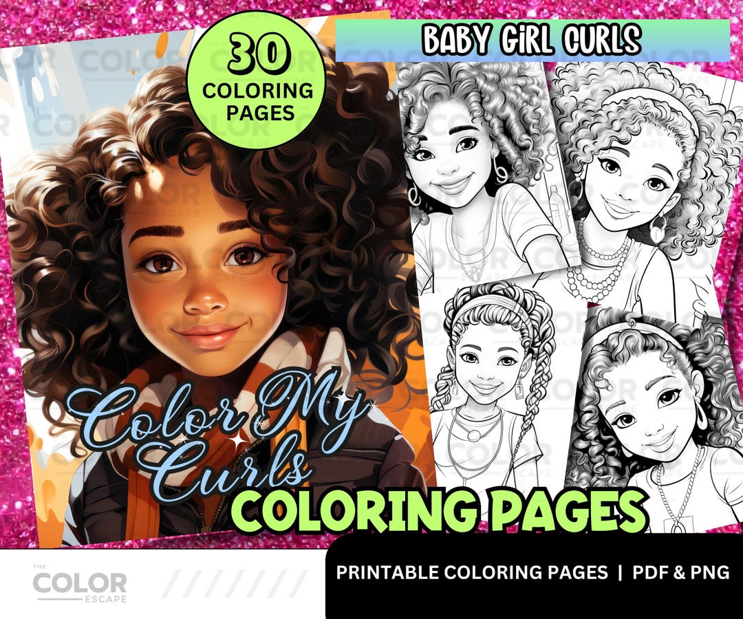 Black Girl Curls Coloring Pages | African-american Girl Photos| Natural ...