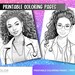 Black Woman Doctors Coloring Pages | African-american Female Doctor Mds ...