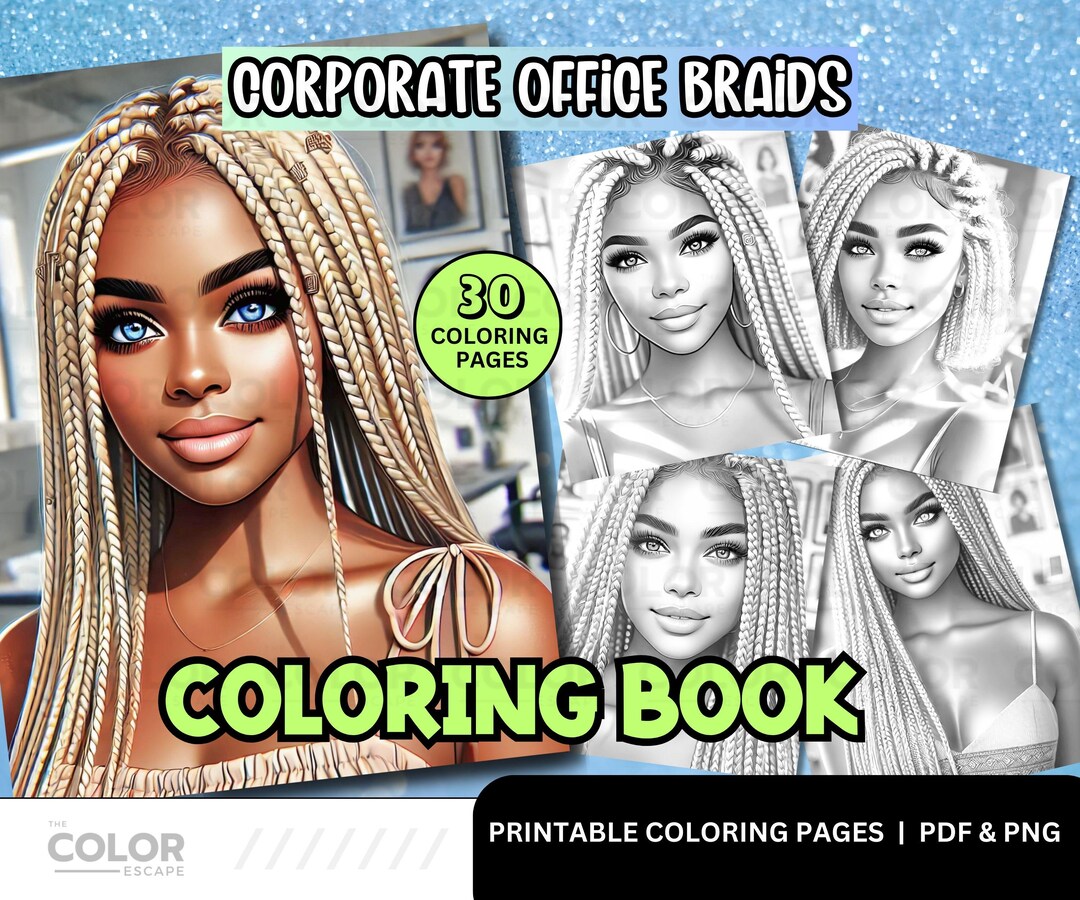 Black Women Braids Coloring Pages African American Braid Hairstyles ...