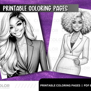 Black Corporate Women Coloring Pages | African American Business Women ...