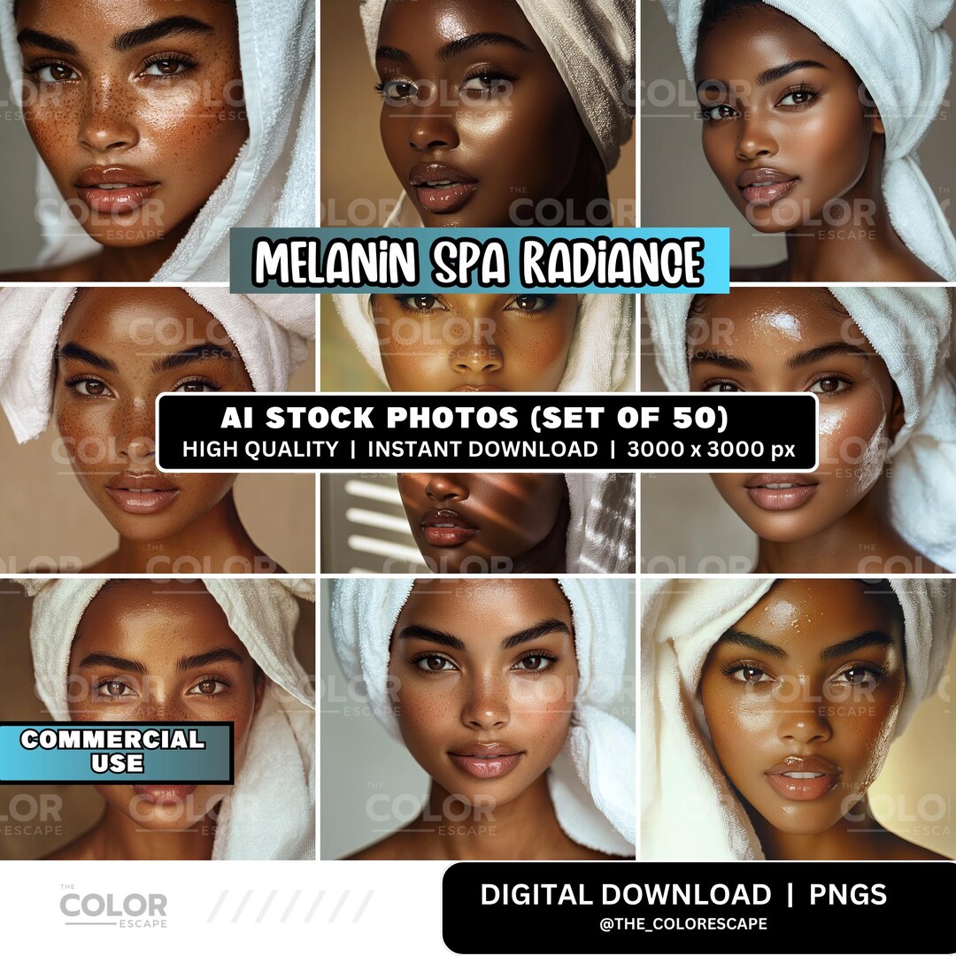 50 Black Women Luxury Spa Skincare Art Stock Photos, Commercial Use ...