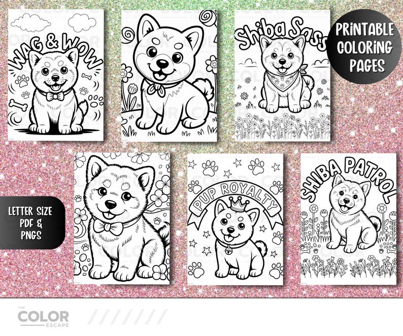 Shiba Inu Printable Coloring Pages | Cute Dog Printables for Kids ...