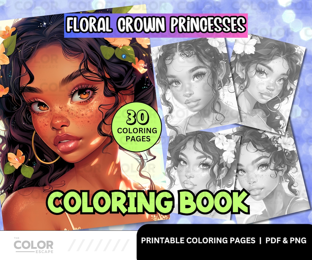 Black Flower Girls Coloring Pages Beautiful African-american Fairies ...