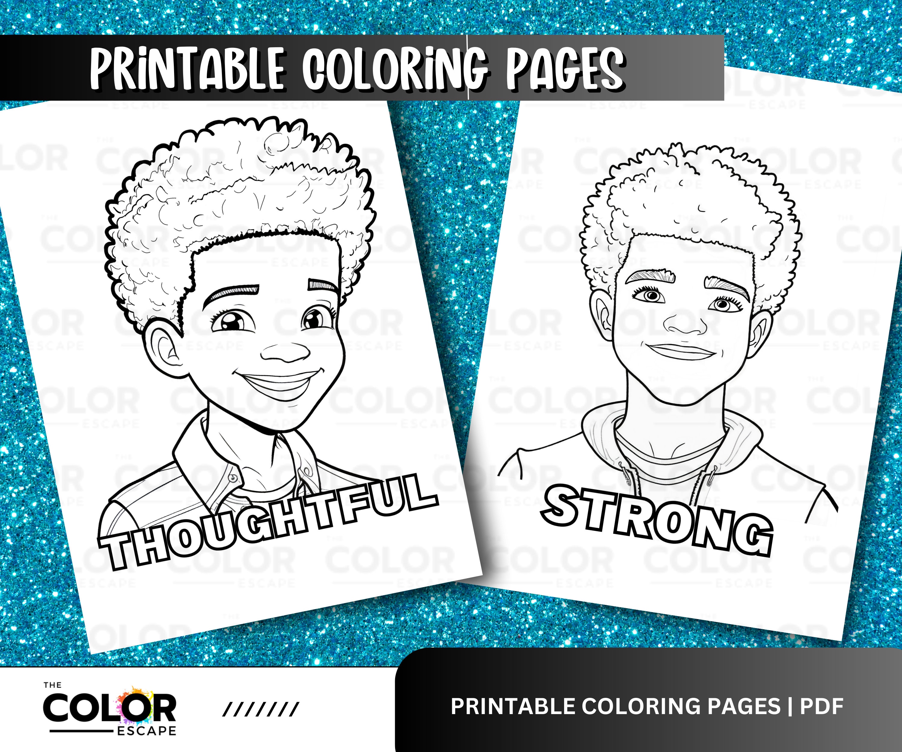 Black Boys Coloring Pages | African-american Boys Coloring | Printable ...