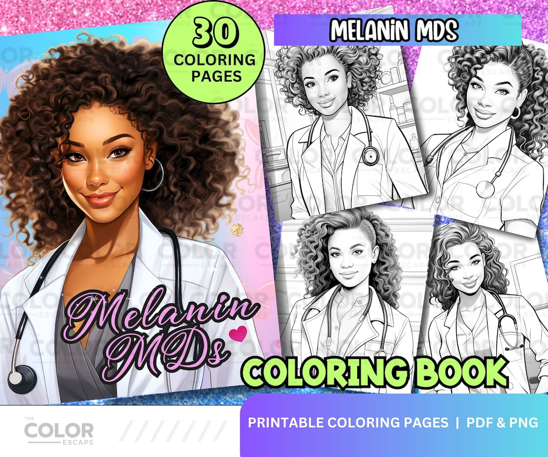 Black Woman Doctors Coloring Pages African-american Female Doctor Mds ...