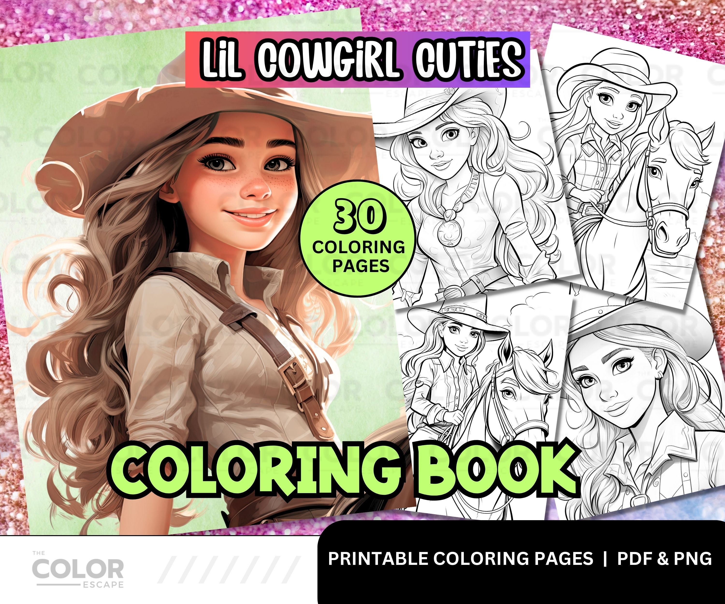 Cute Cowgirls Coloring Pages Little Girl Kids Coloring Pages Printable ...