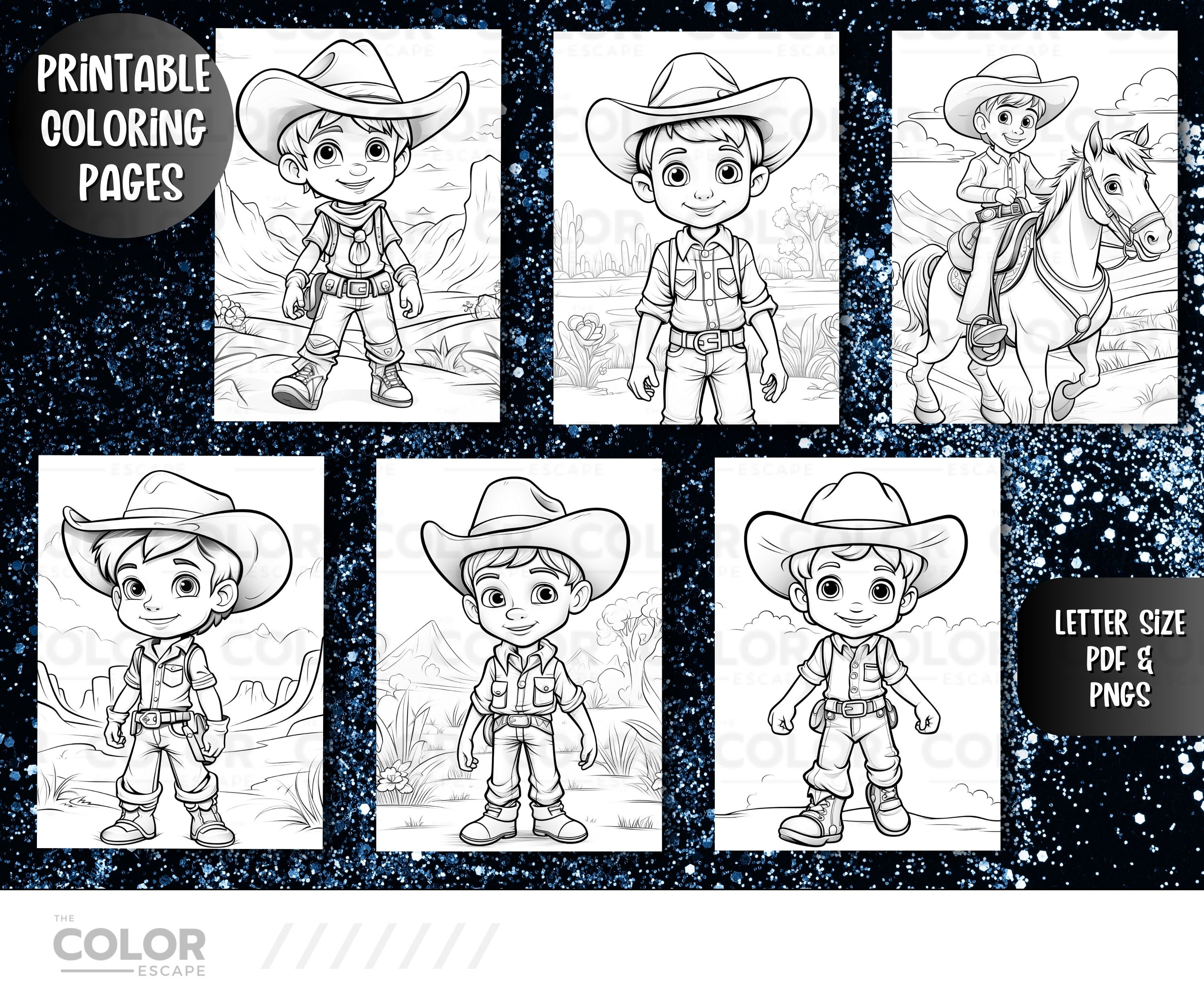 Little Cowboys Coloring Pages Western Coloring Kids Coloring Pages ...