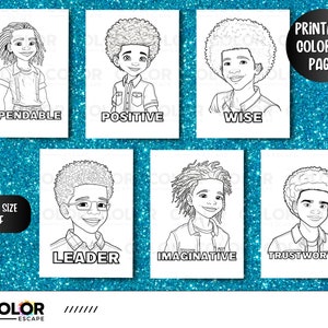 Black Boys Coloring Pages | African-american Boys Coloring | Printable ...
