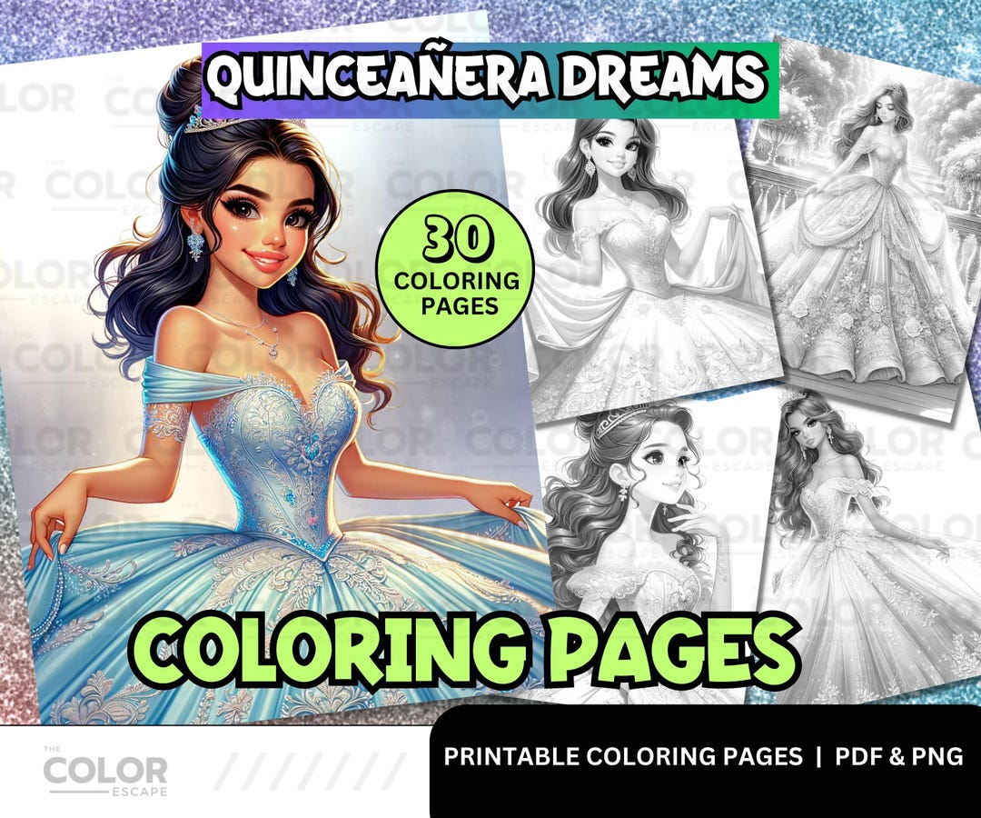 Quinceañera Coloring Pages | Hispanic Girls Color | Quince Años ...