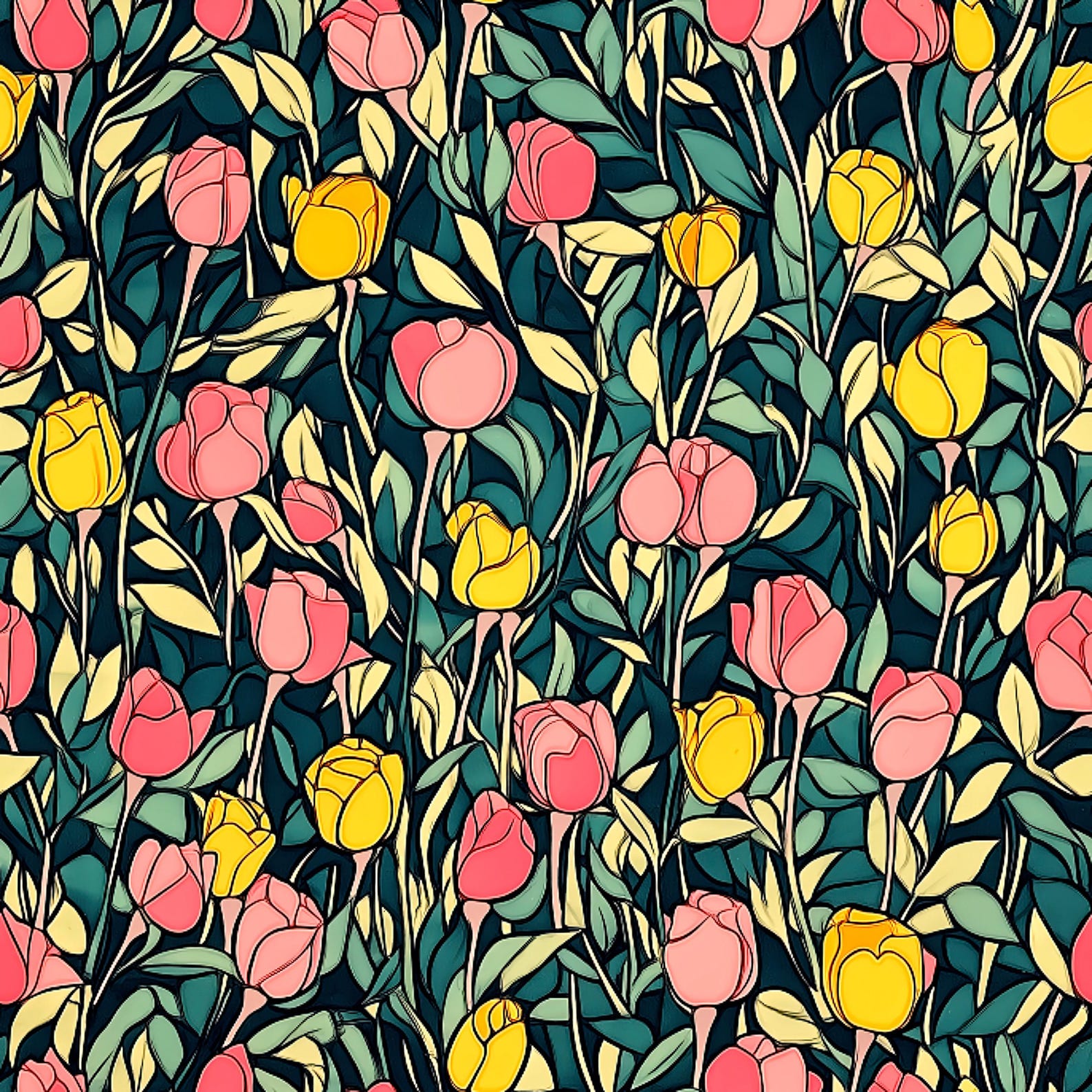 15 Rosebud Digital Patterns, Pink Yellow Multicolor Roses, Floral Home ...