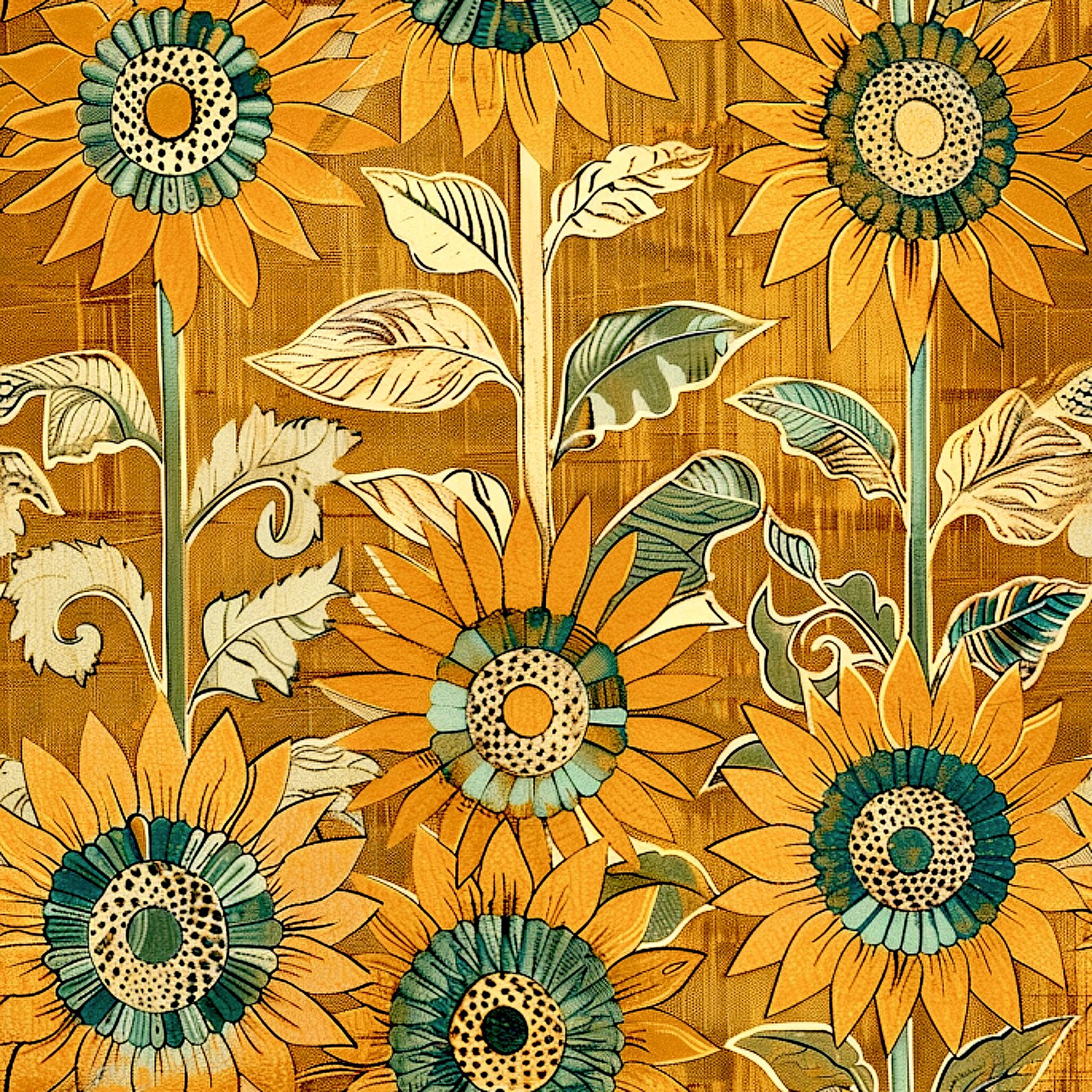 8 Boho Retro Sunflower Pattern, Urban Bohemian Home Decor, the Interior ...