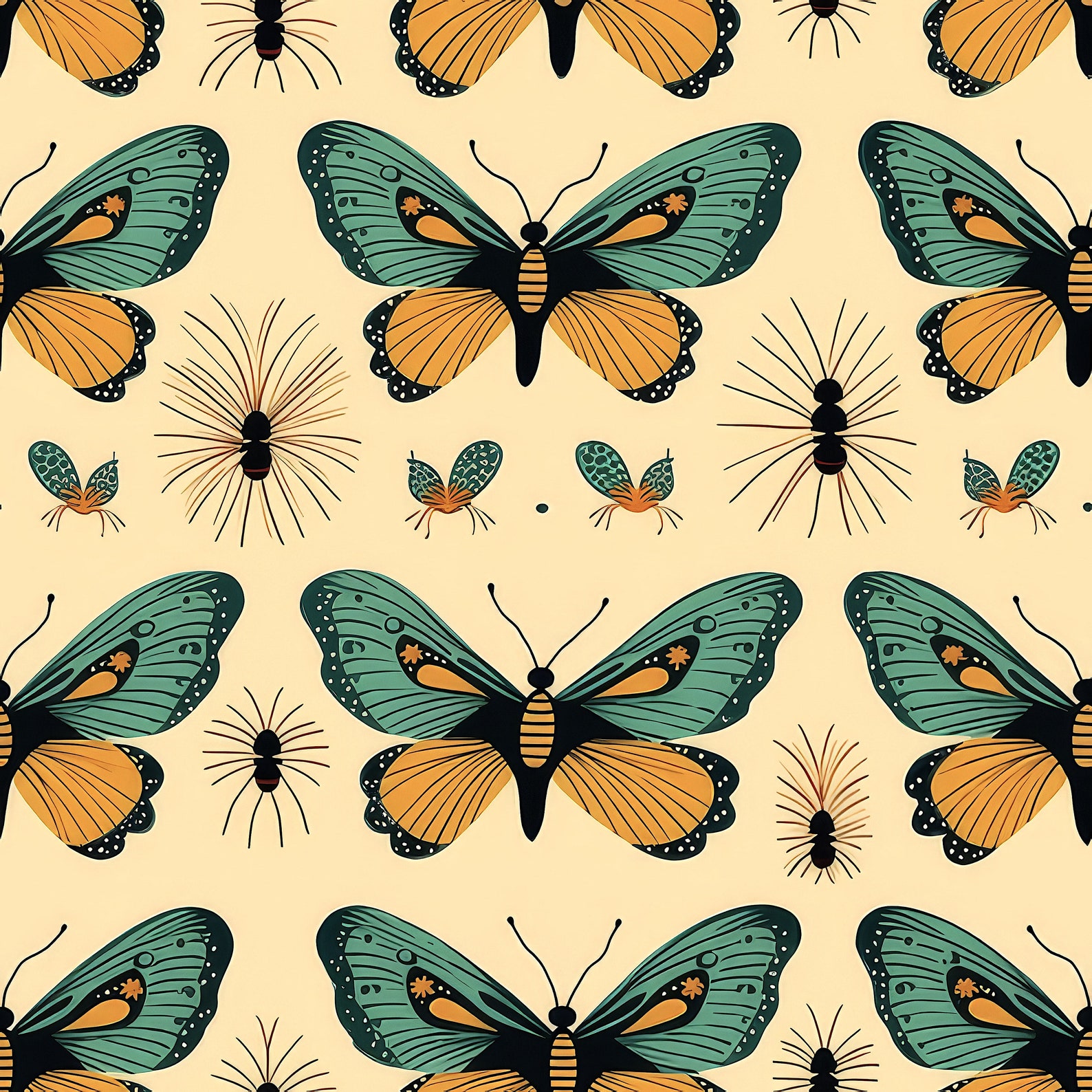 26 Block Print Butterfly Patterns for Home Decor and DIY Projects - Etsy