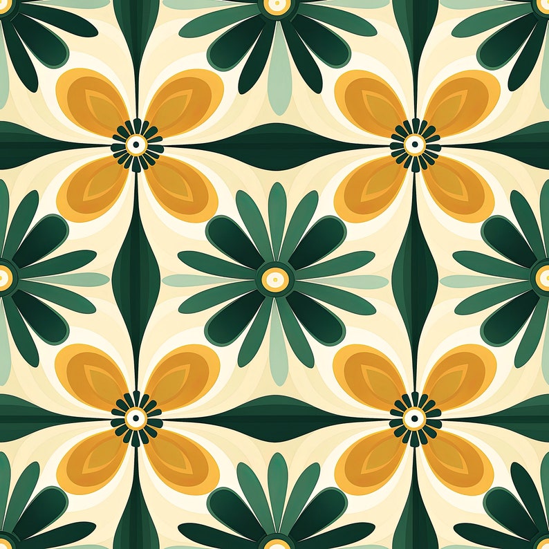 16 Retro Mid-century Modern Patterns, Maximalist Home Makeover, Vintage ...