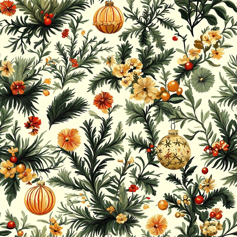 18 Mini Vintage Mid Century Christmas Digital Patterns, Traditional ...