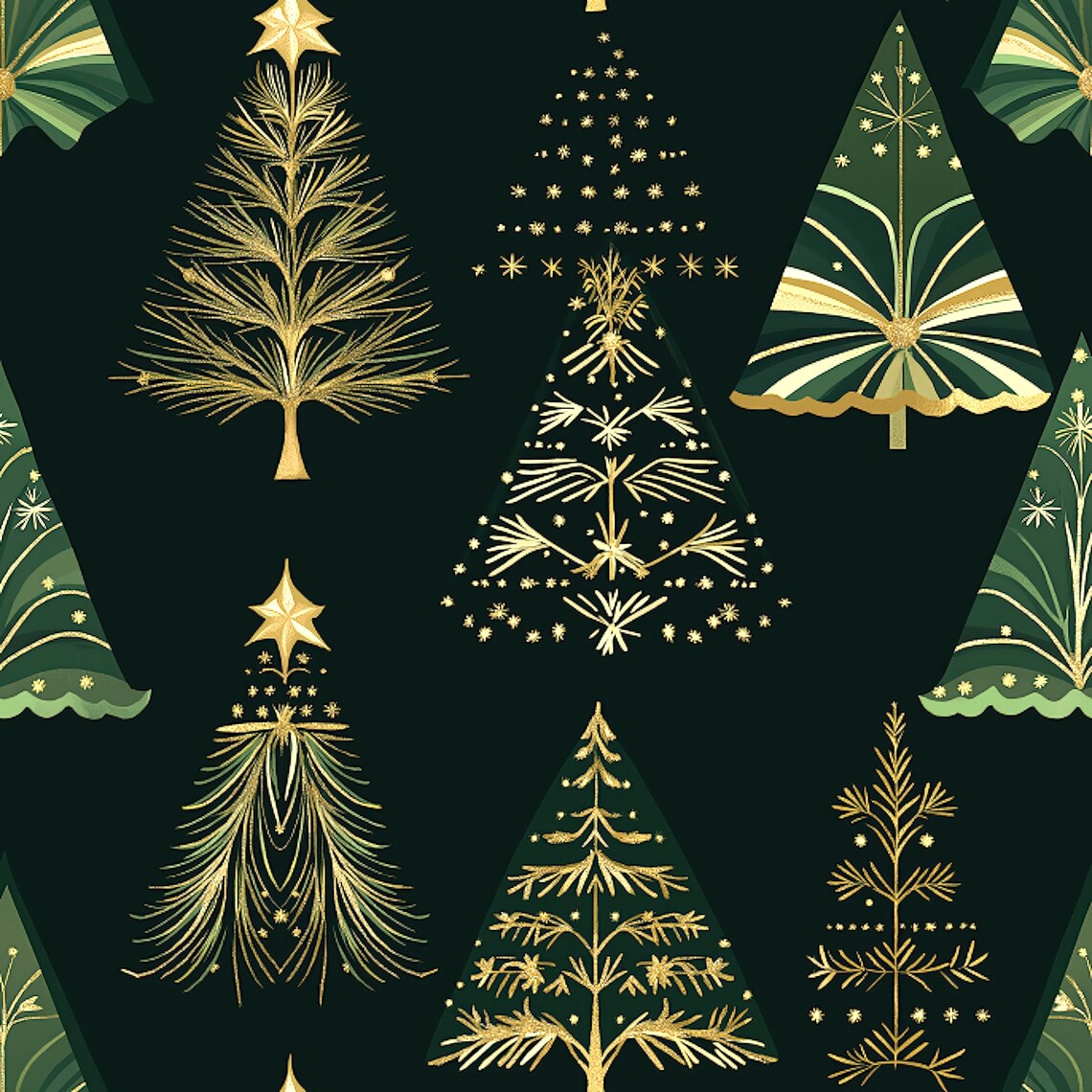 16 William Morris Christmas Tree Patterns, Vintage Holiday Design ...