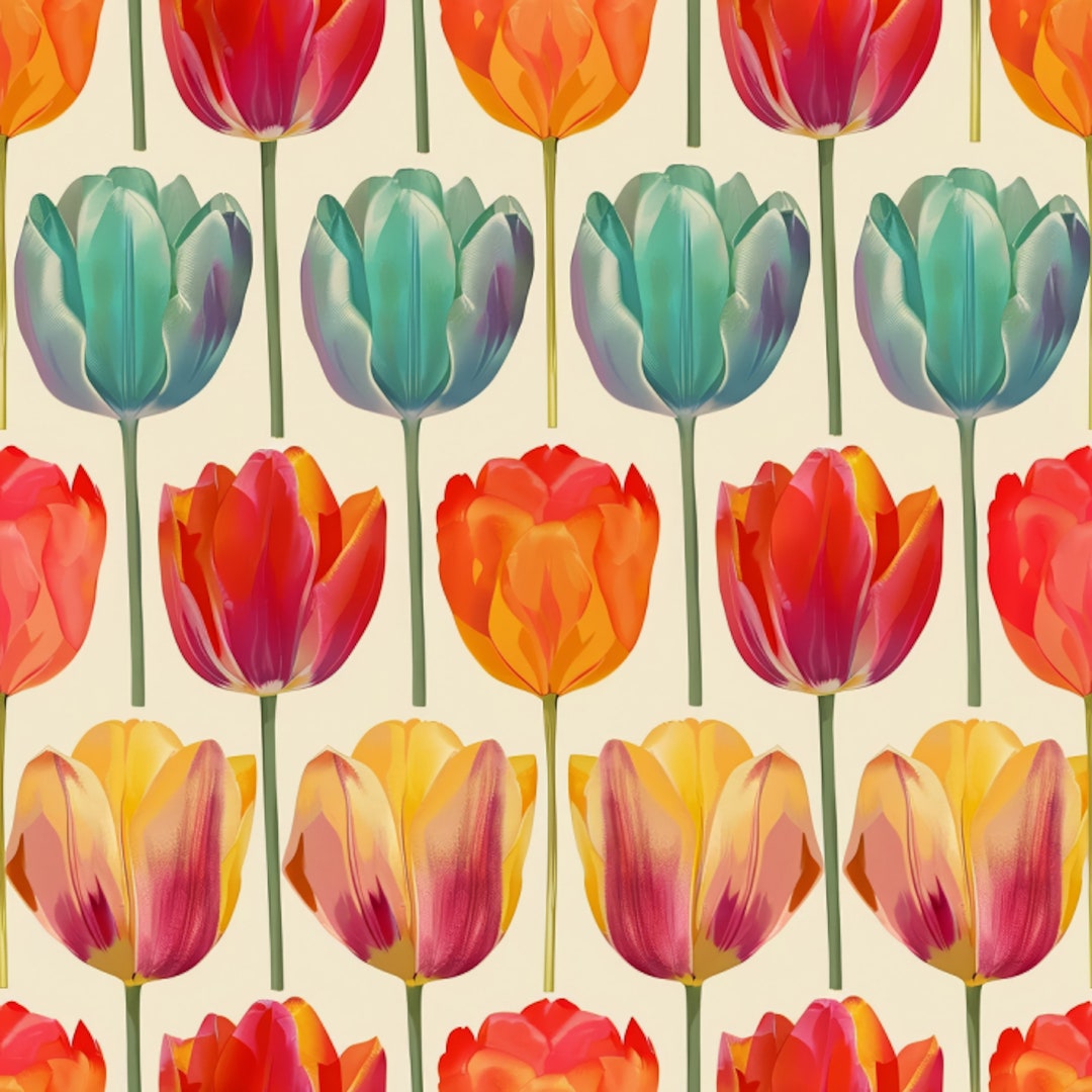 12 Tulip Patterns, Retro Flower Designs, Garden Wallpaper, Vintage ...