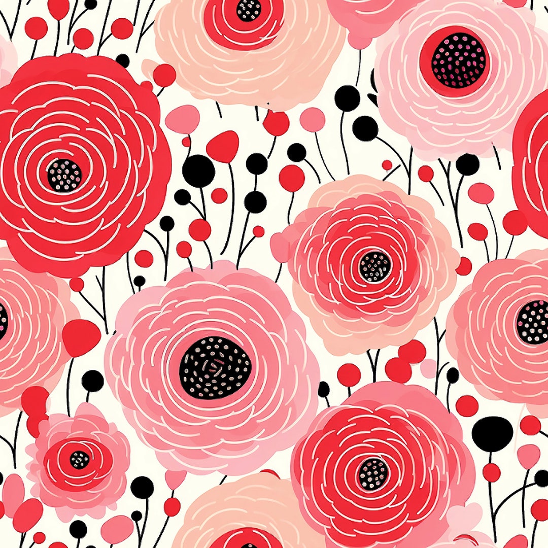 20 Retro Pink Rose Patterns, Spring Home Makeover, Retro Pink Wallpaper ...