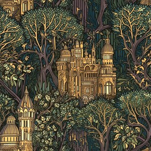 18 Fairytale Castle Digital Patterns, Magical Forest Castle Core ...