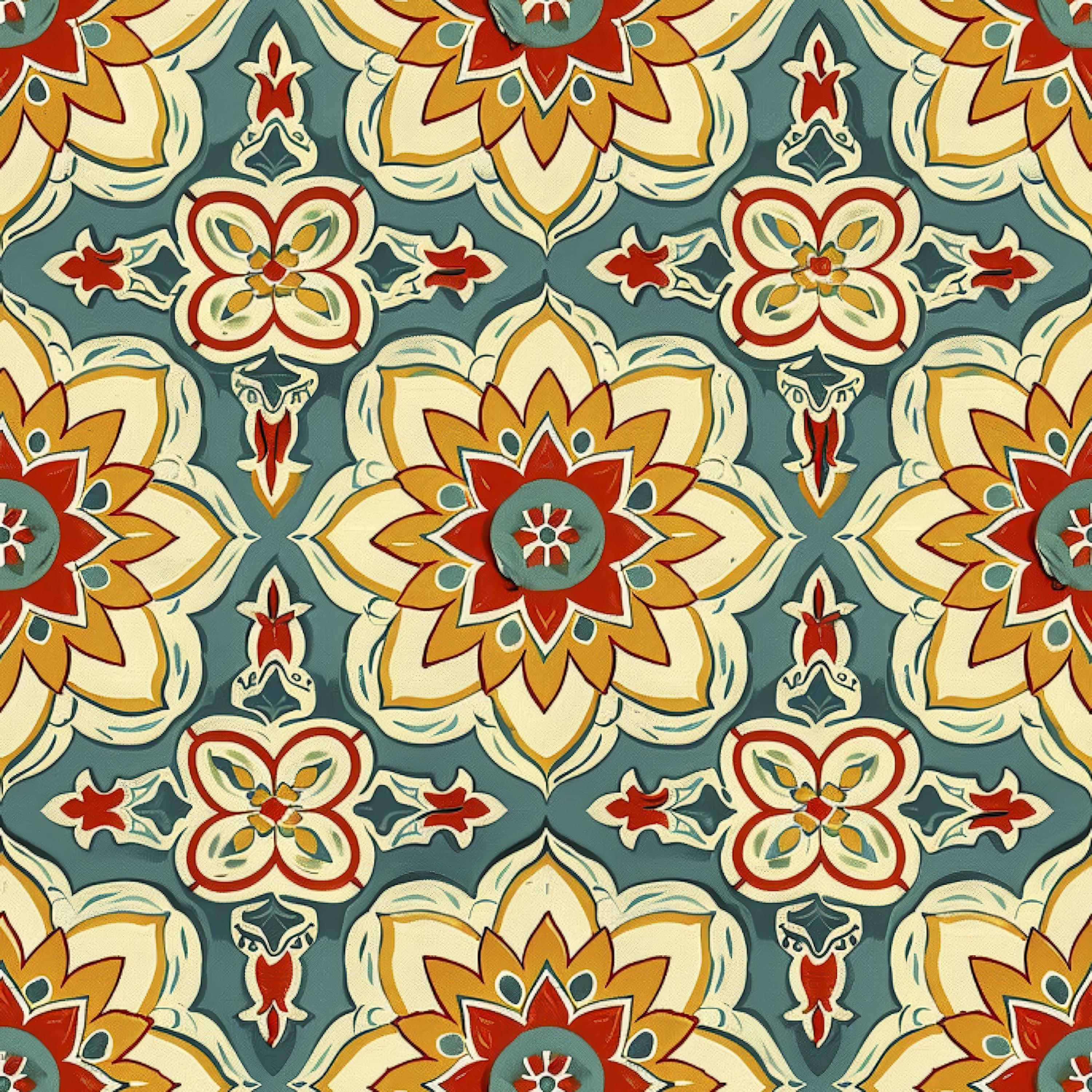 20 Boho Retro Digital Patterns, Vintage Home Makeover Designs, Pretty ...