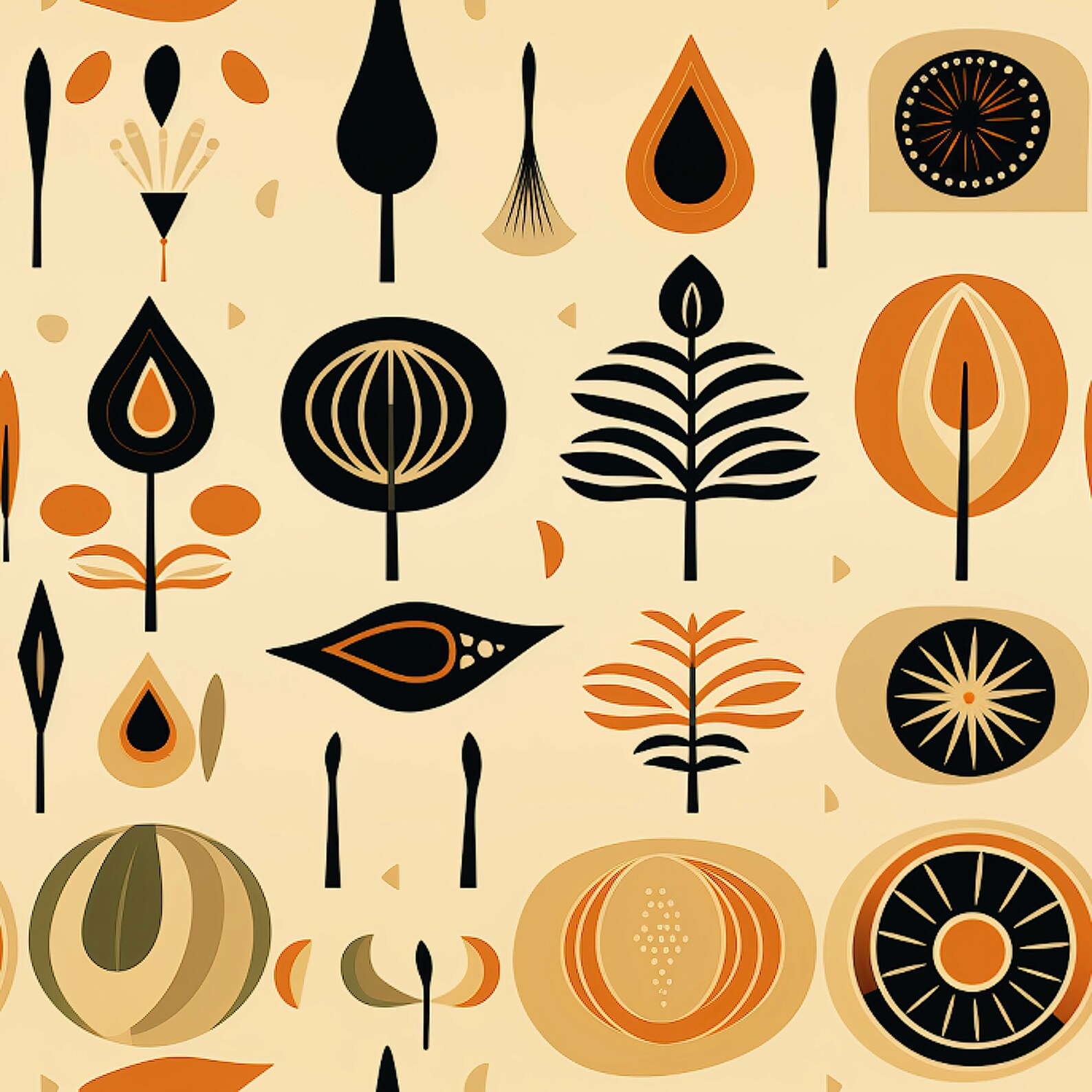 30 Retro Earth Tone Patterns, Urban Bohemian, Boho Chic, Vintage ...