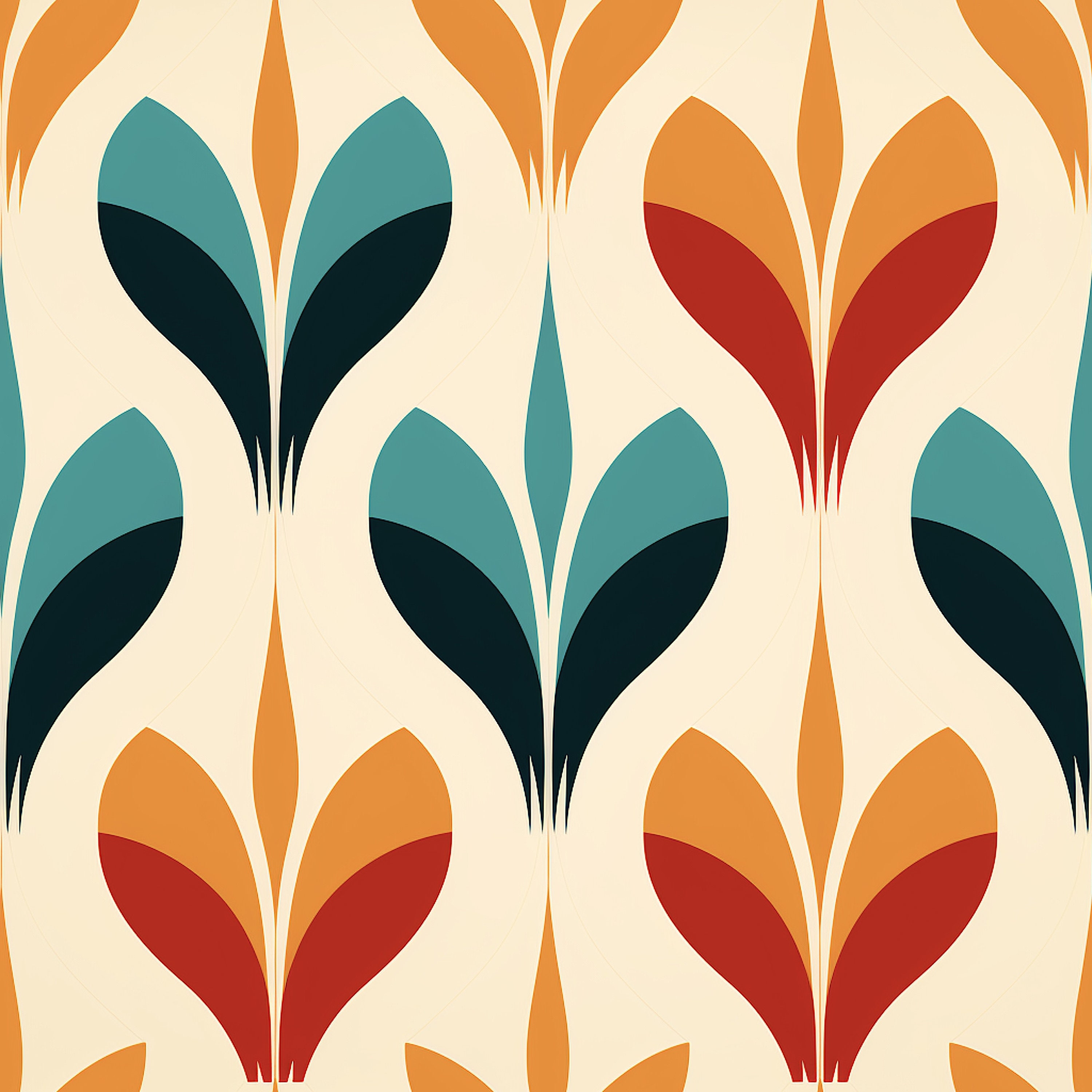 20 Mid-century Modern Abstract Patterns, Retro Designs, Vintage ...