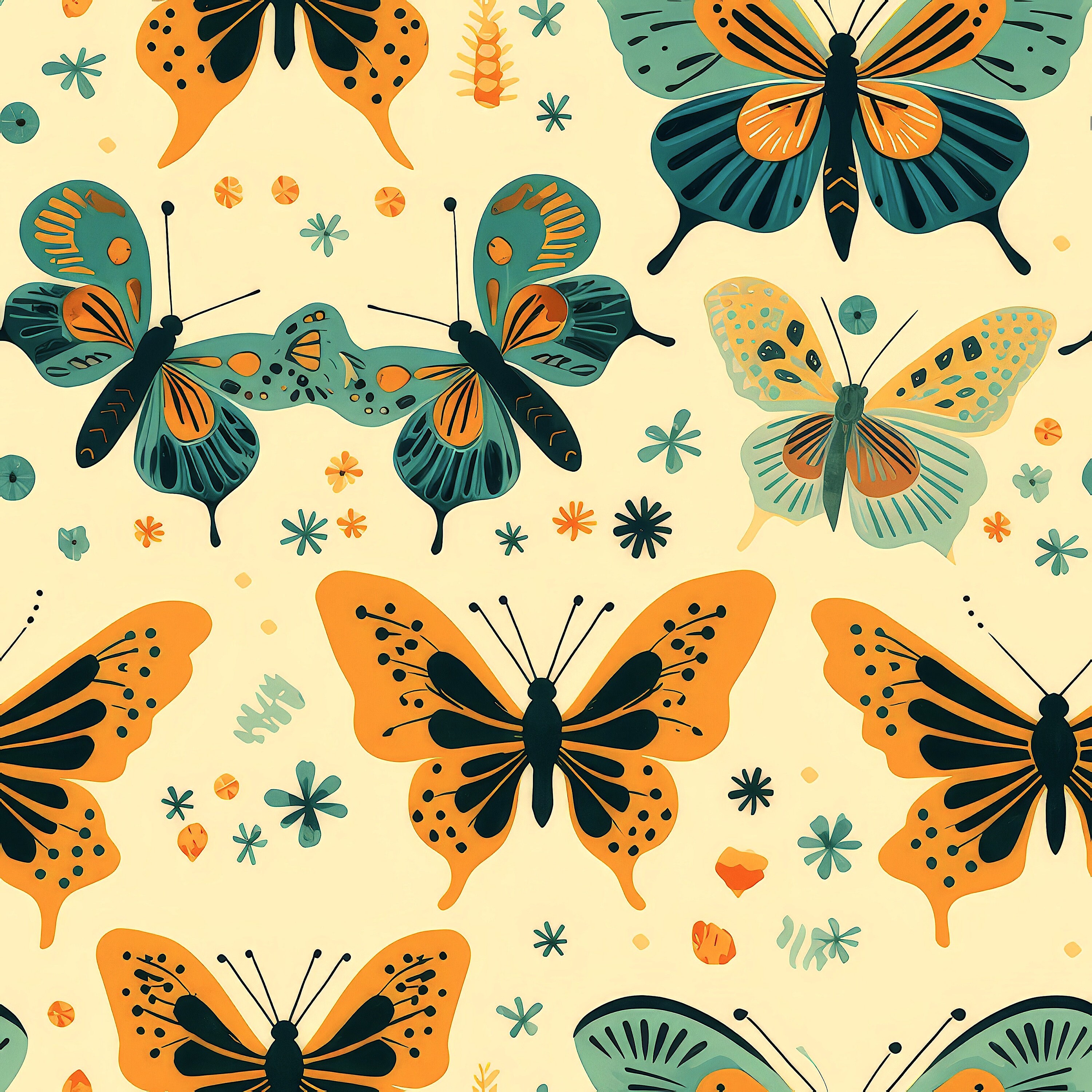 26 Block Print Butterfly Patterns for Home Decor and DIY Projects - Etsy