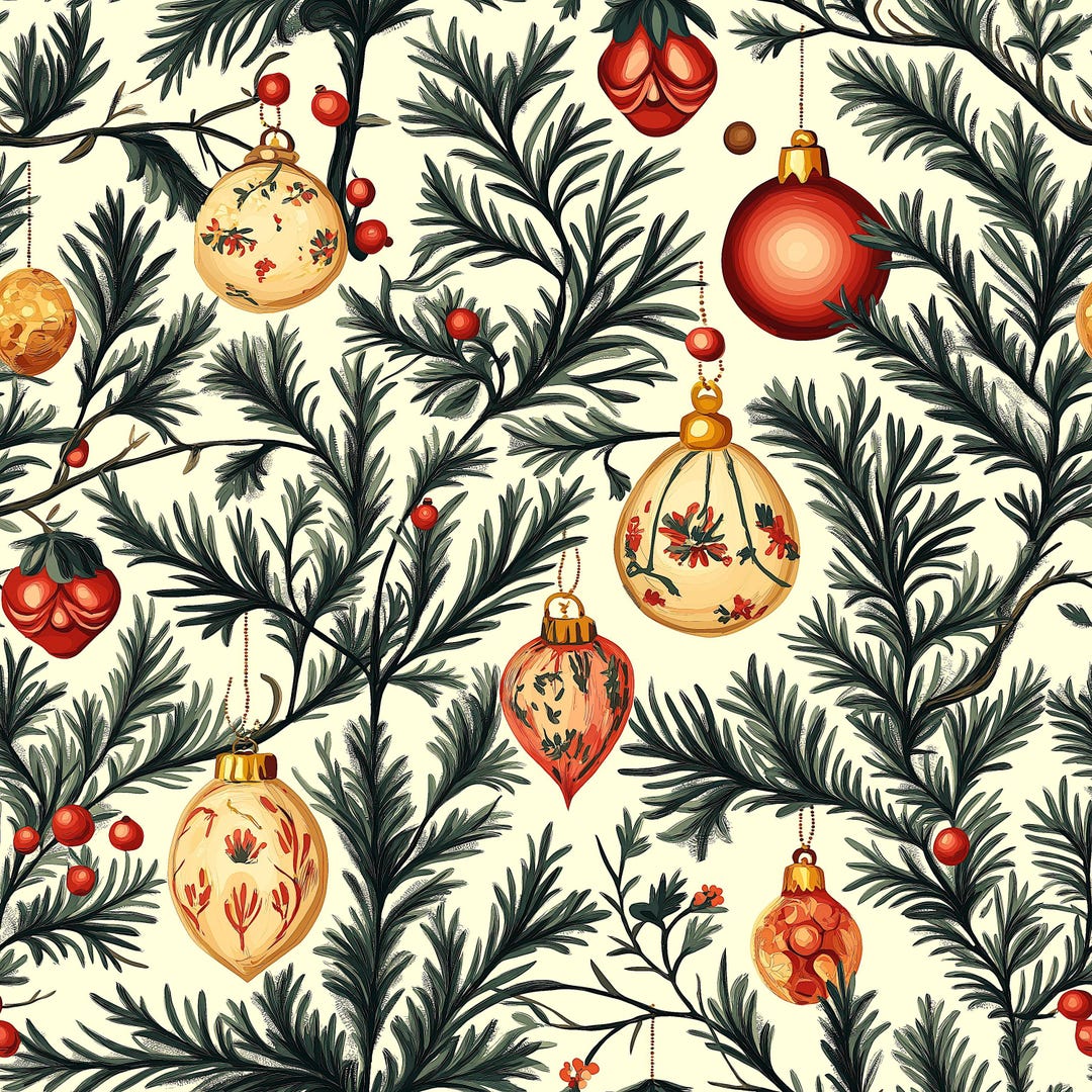 18 Mini Vintage Mid Century Christmas Digital Patterns, Traditional ...