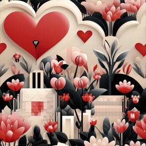 24 Valentine's Day Great Gatsby Digital Patterns, Art Deco Wallpaper ...