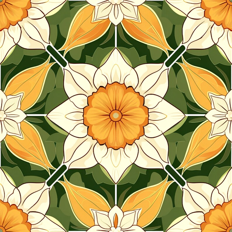 9 Daffodil Patterns, Flower Garden Design, the Home Decorator, Floral ...