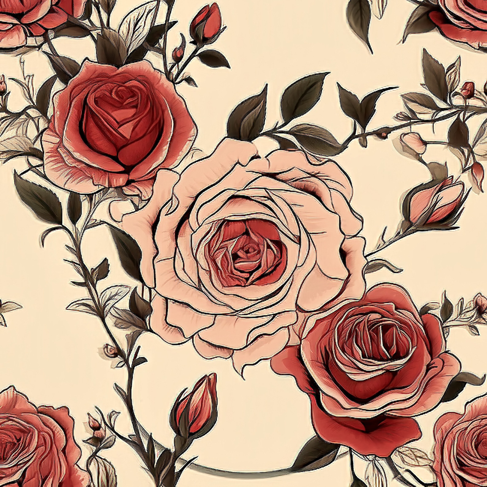 18 New Boho Vintage Rose Patterns, William Morris, Flower Wallpaper ...