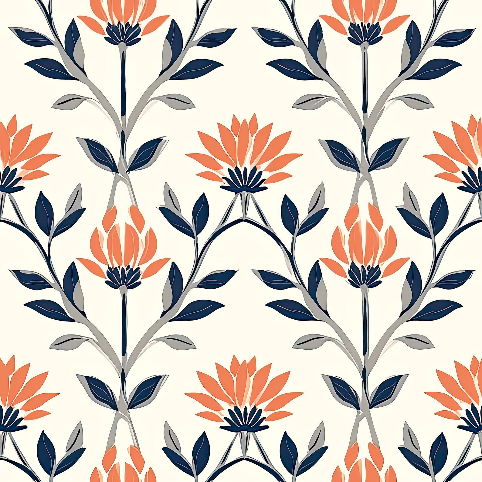 25 Block Print Flower Patterns, Urban Bohemian, the Interior Designer ...