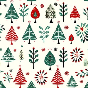 25 Christmas Block Print Patterns, Digital Holiday Designs, the Home ...