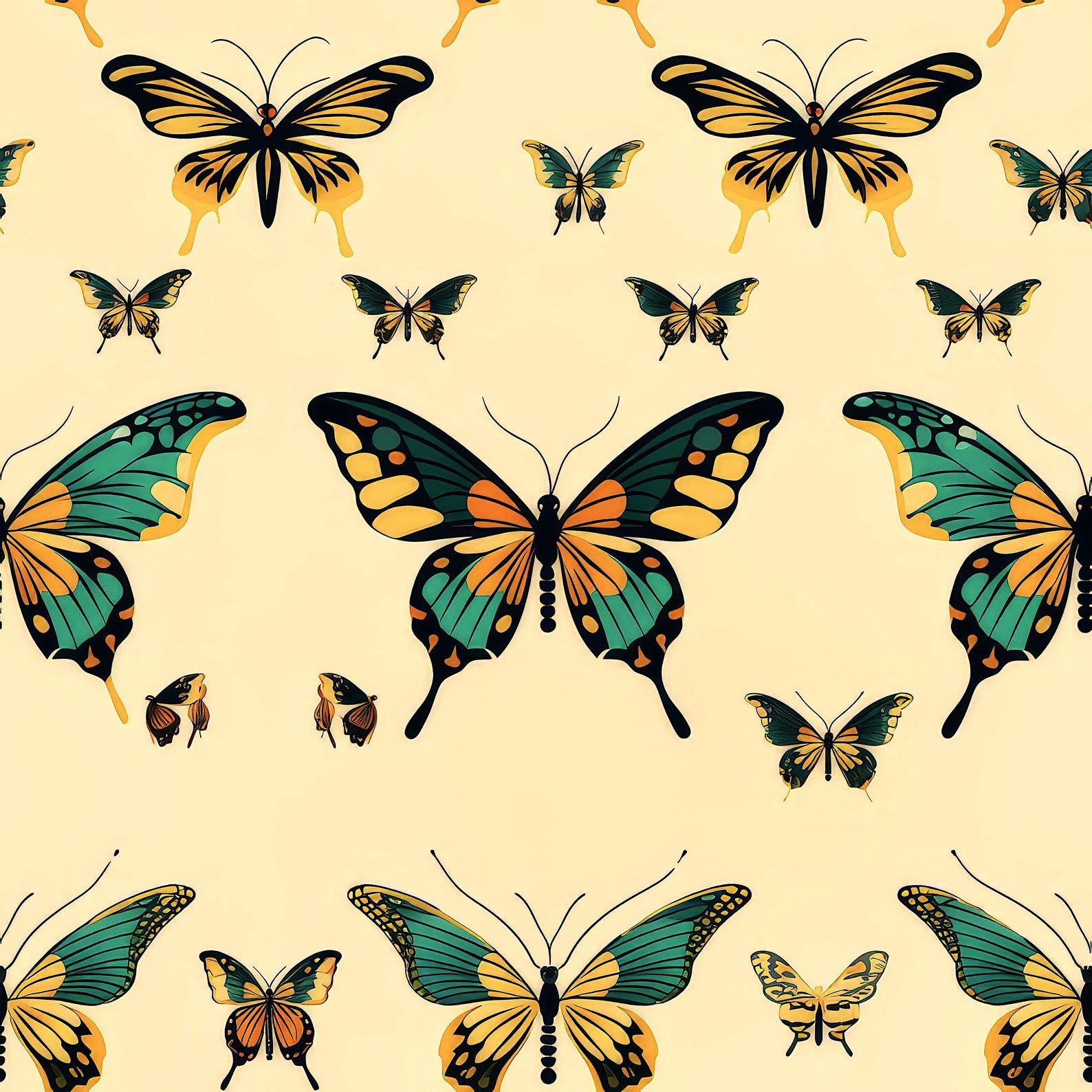 26 Block Print Butterfly Patterns for Home Decor and DIY Projects - Etsy
