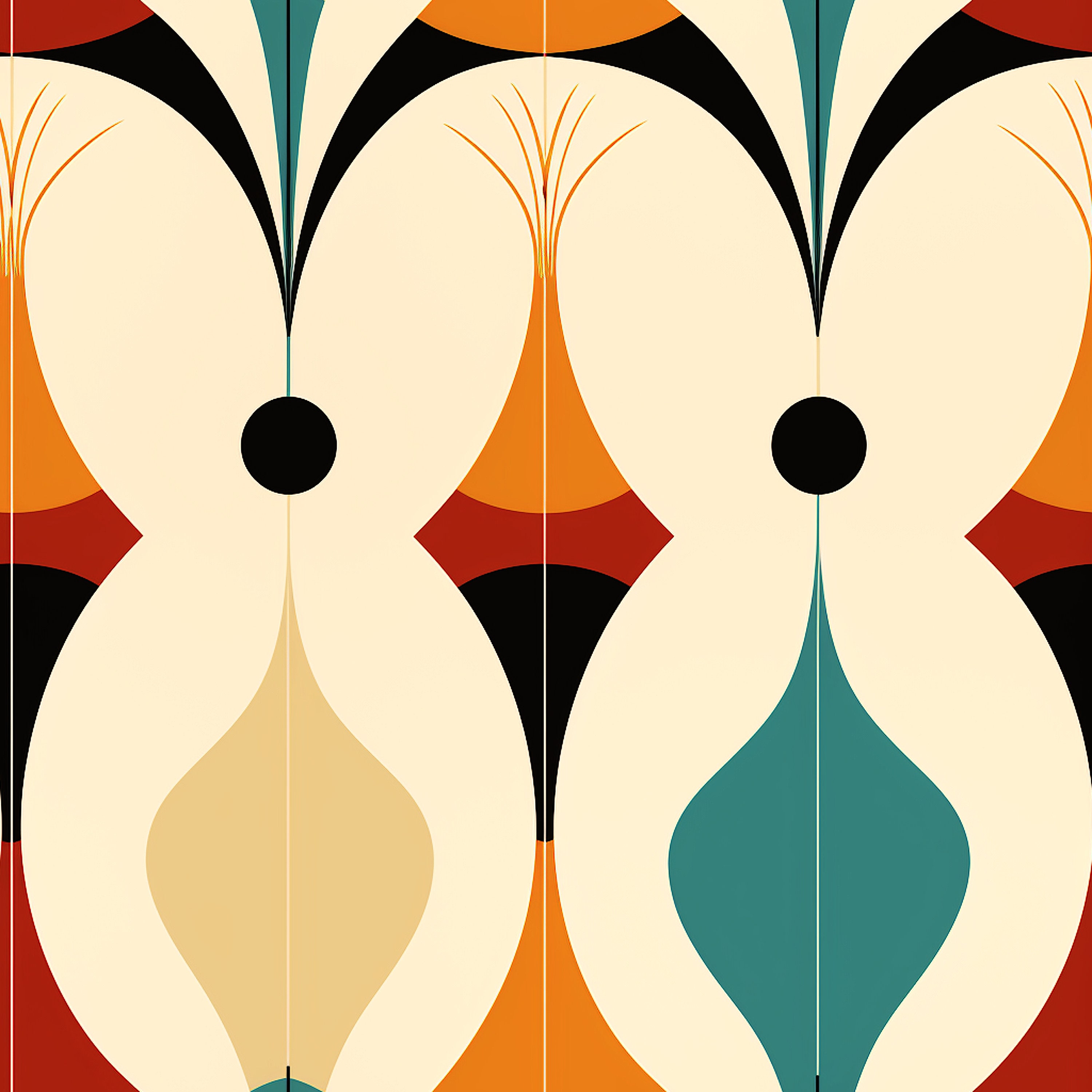 20 Mid-century Modern Abstract Patterns, Retro Designs, Vintage ...