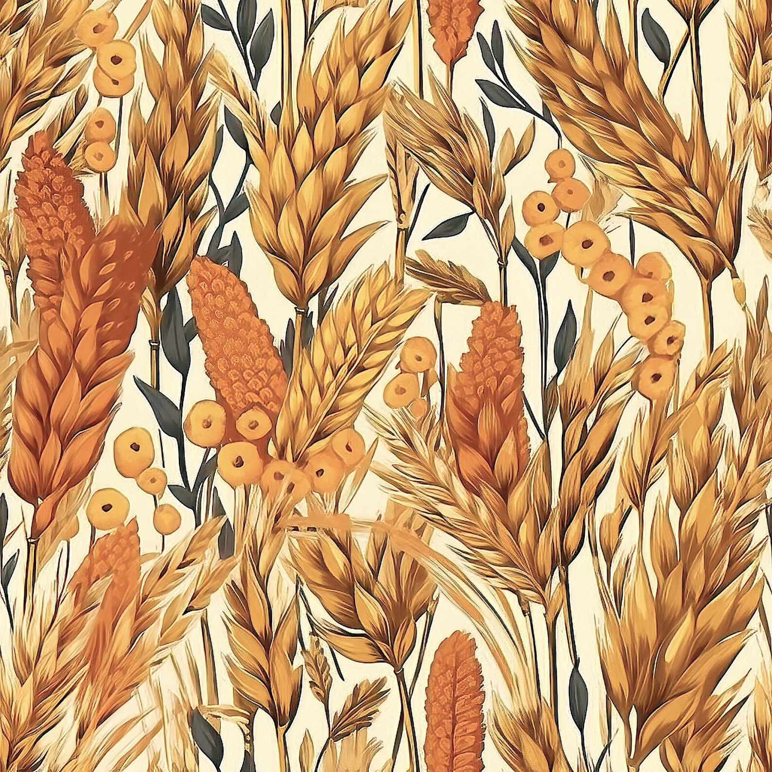 20 Autumn Harvest Digital Patterns, Traditional Holiday Design, Vintage ...